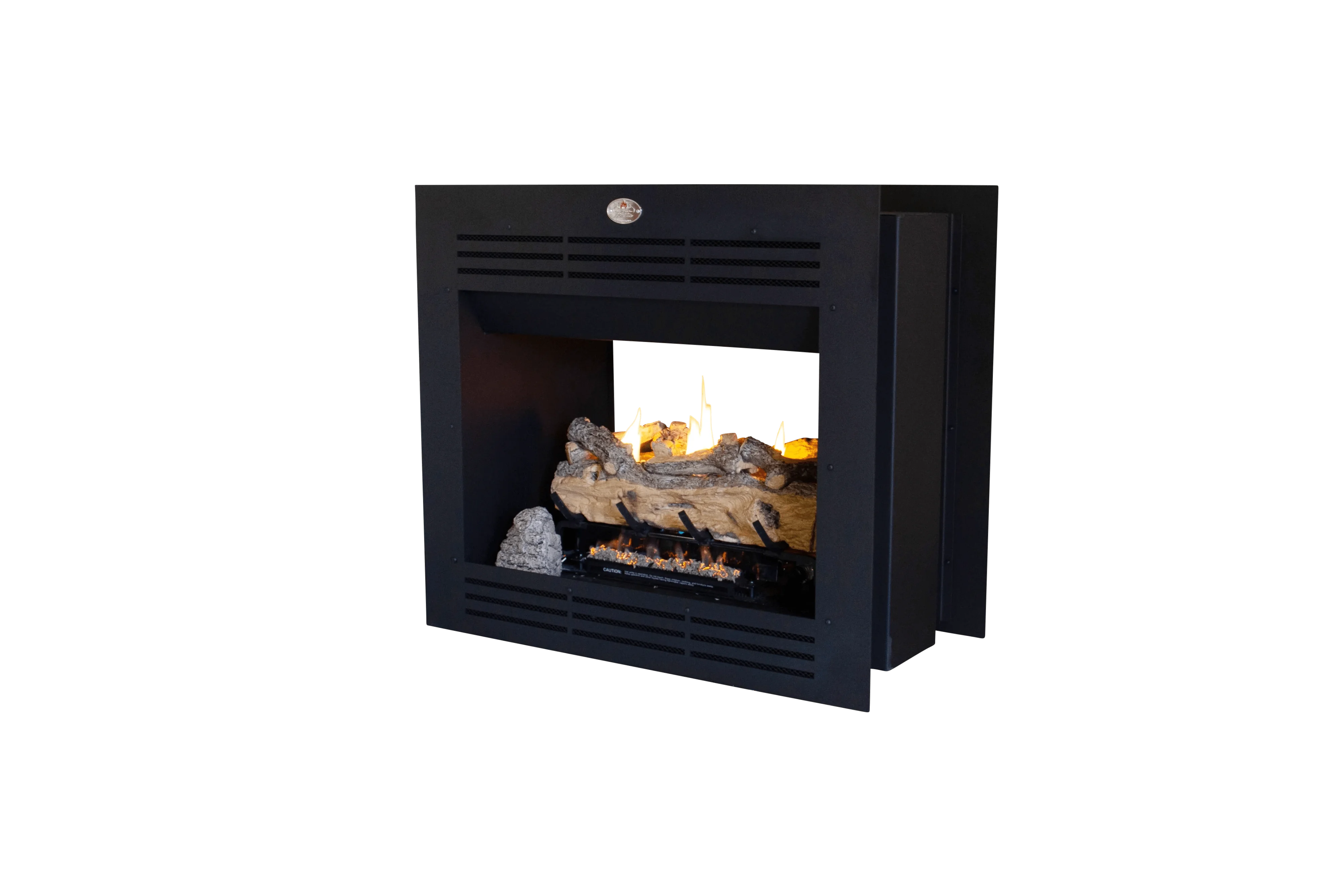 Firebox Vent Free Double Sided Model 940 Mild Steel Facade with Split ...